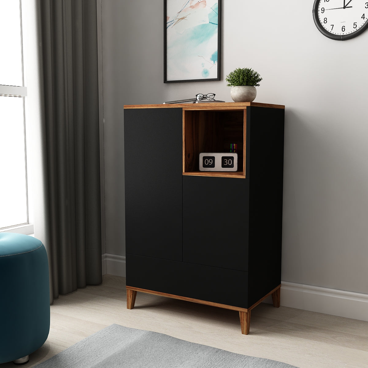 Oryx Tall Cabinet - Noir – Mohh