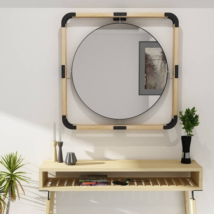 Round Mirror Wood Frame | A Perfect Complement To Your Interior – Mohh